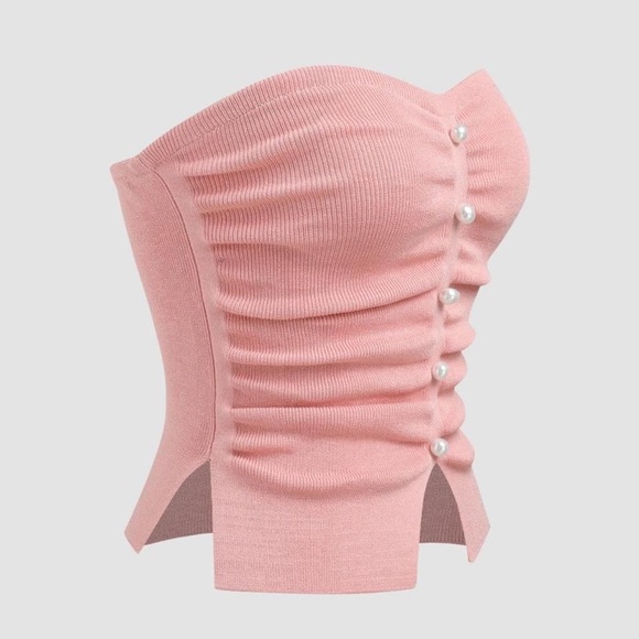 Cider | Tops | Cider Pink Ruched Crop Top | Poshmark